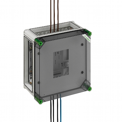 Skříň elektroměru, IP65, rázová odolnost IK08, třída ochrany II, 400V ...